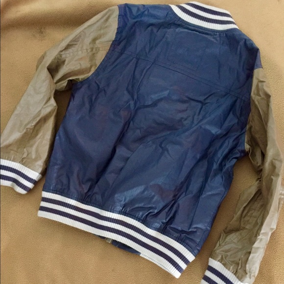 Next Brand | Jackets & Coats | Guc 6 Boy Blue Tan Letterman Jacket ...